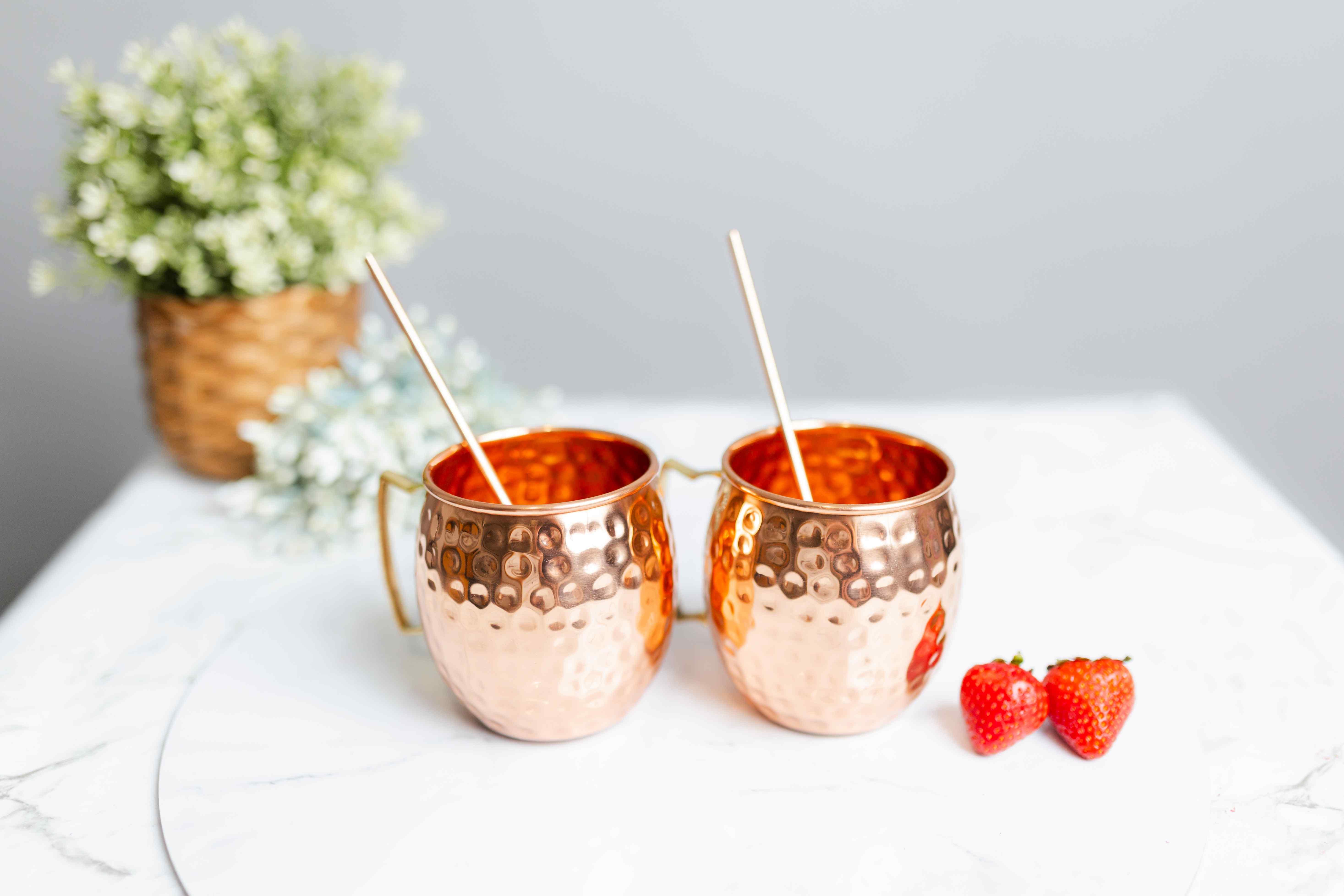 Pure Copper Mule Mugs & Straws (Set of 2) – copperdirect