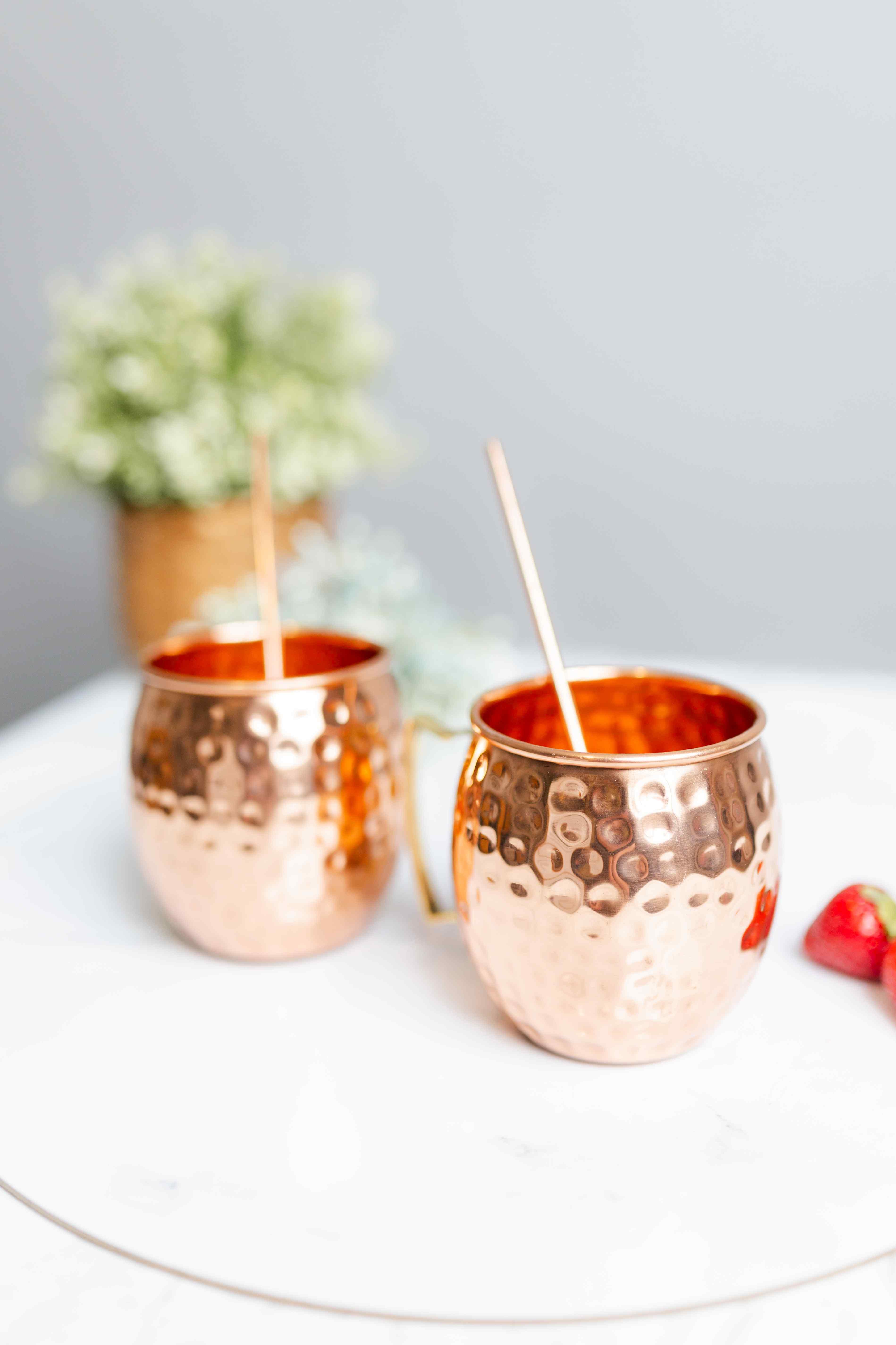 Pure Copper Mule Mugs & Straws (Set of 2) – copperdirect